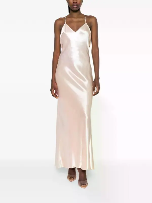 Patrizia Pepe V-neck Maxi Dress - Neutrals