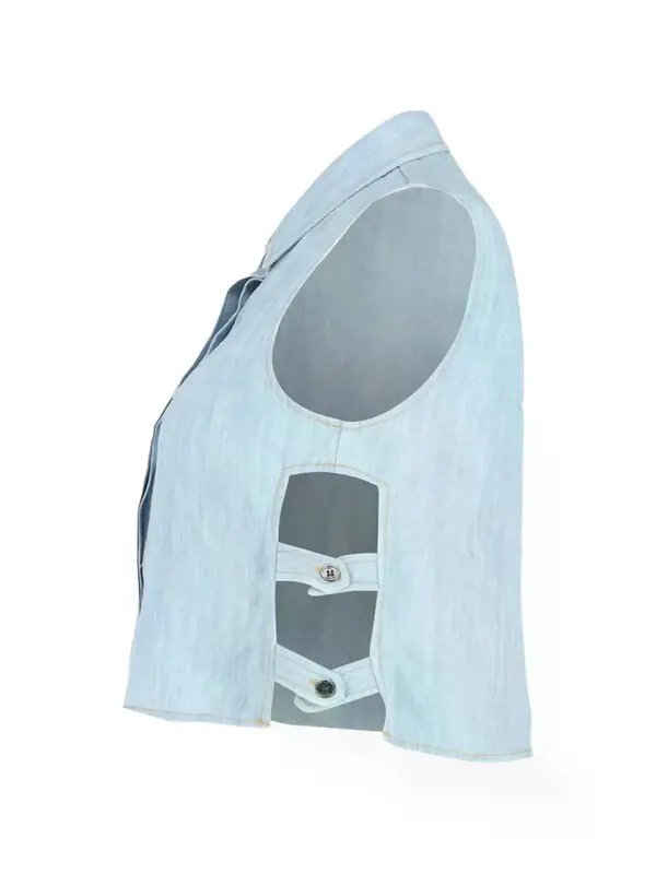 Sea Cutout Sleeveless Shirt
