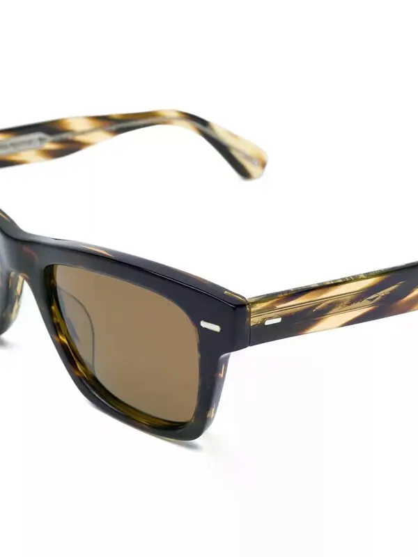 Oliver Spencer Tortoiseshell Effect Square Tinted Sunglasses