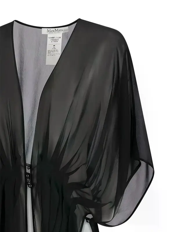 Max Mara V-neck Silk Cape