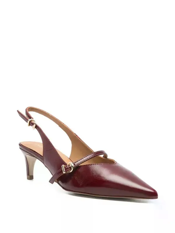 PEDRO MIRALLES Leather Slingback Mules - Red