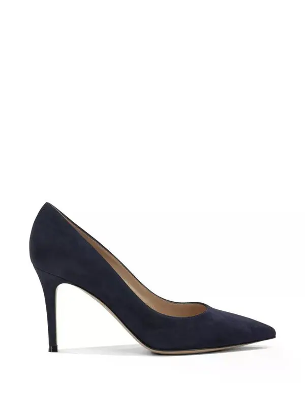 GIANVITO ROSSI Pointed Toe Stiletto Heel Pumps - Blue