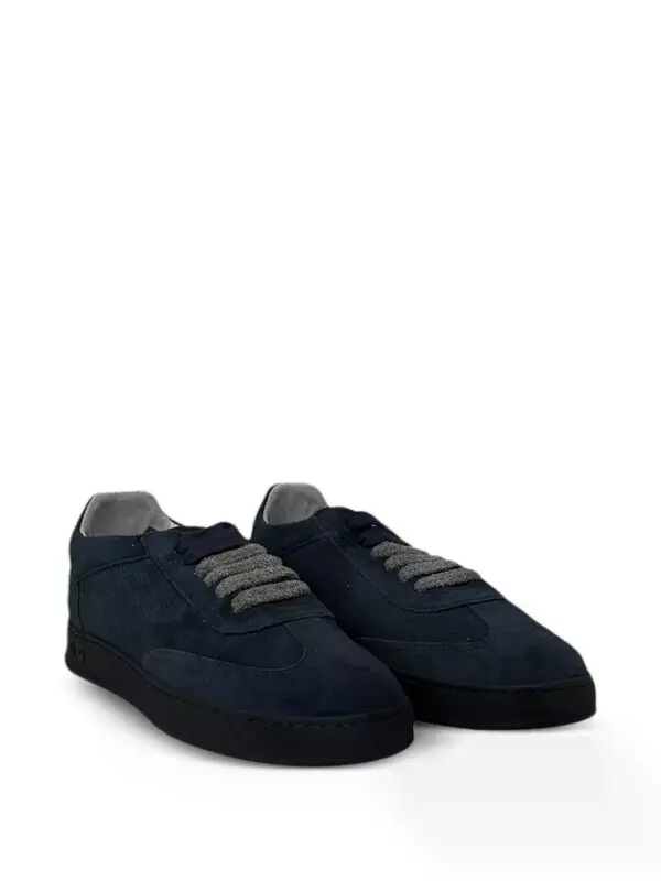 SOLDINI80 Akira Perforated Lace-up Sneakers - Blue