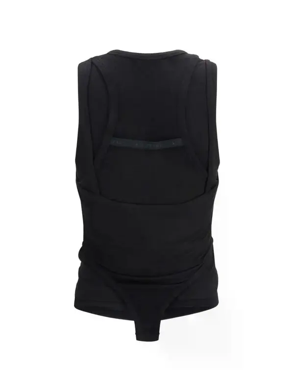 ALAINPAUL Layered Tank Top - Black