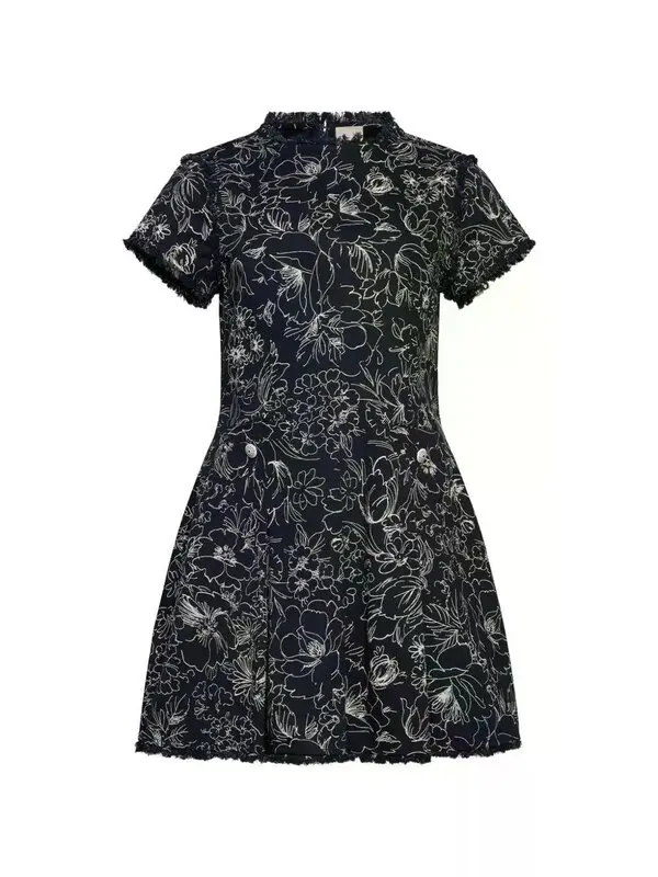 Cinq À Sept Nova Floral Mini Dress - Blue