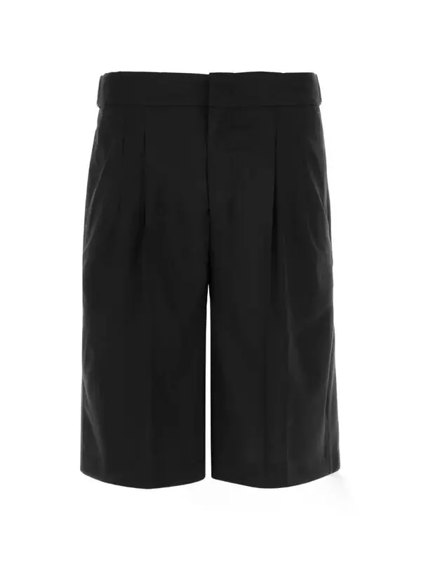 PT TORINO Pleated Detail Shorts - Black