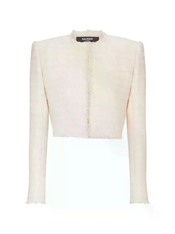 Balmain Cropped Tweed Jacket
