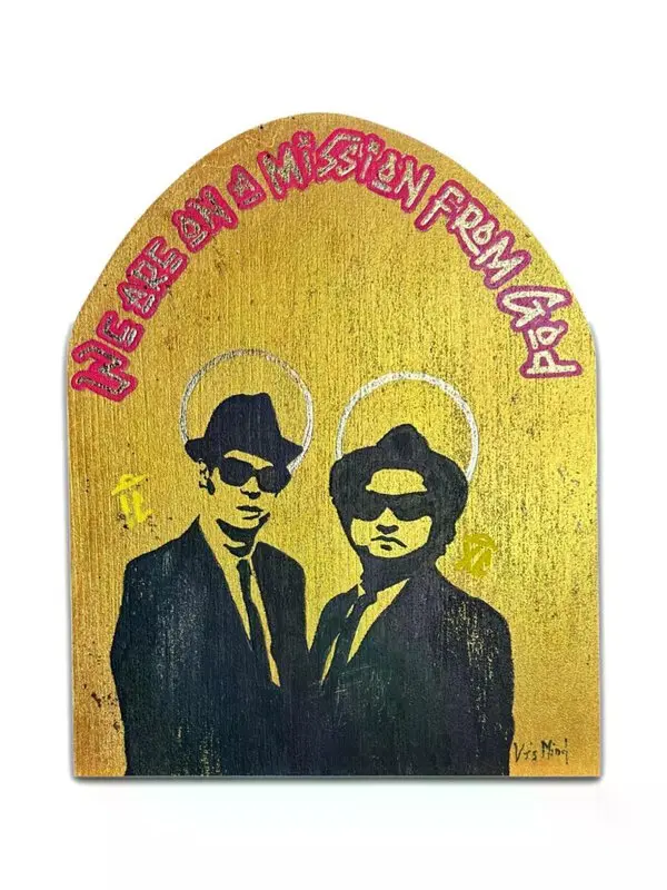 VJ’S MIND Icone Bb Showbiz Wall Painting - Gold