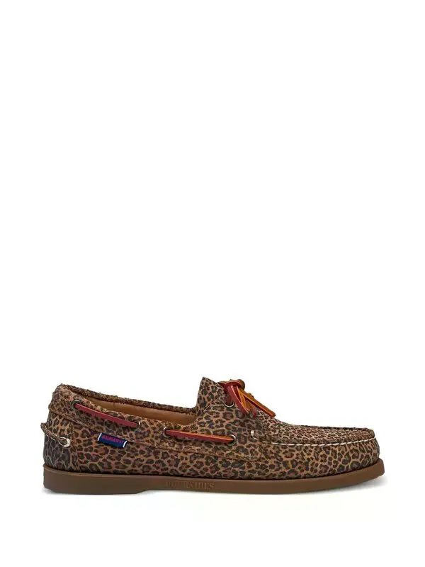 SEBAGO Leopard Print Leather Loafers