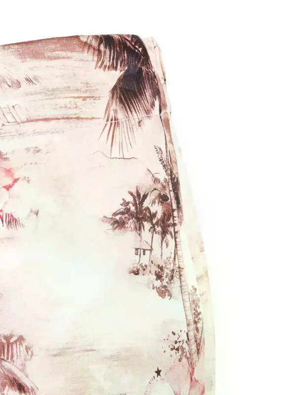 SHIRTAPORTER Graphic Print Palazzo Trousers