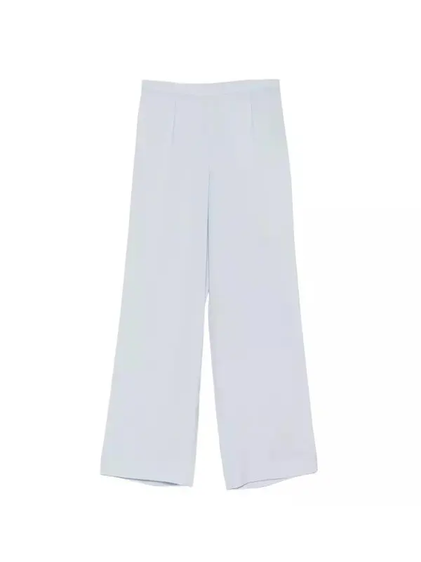 Hemisphere Pleated Wide-leg Trousers - Blue
