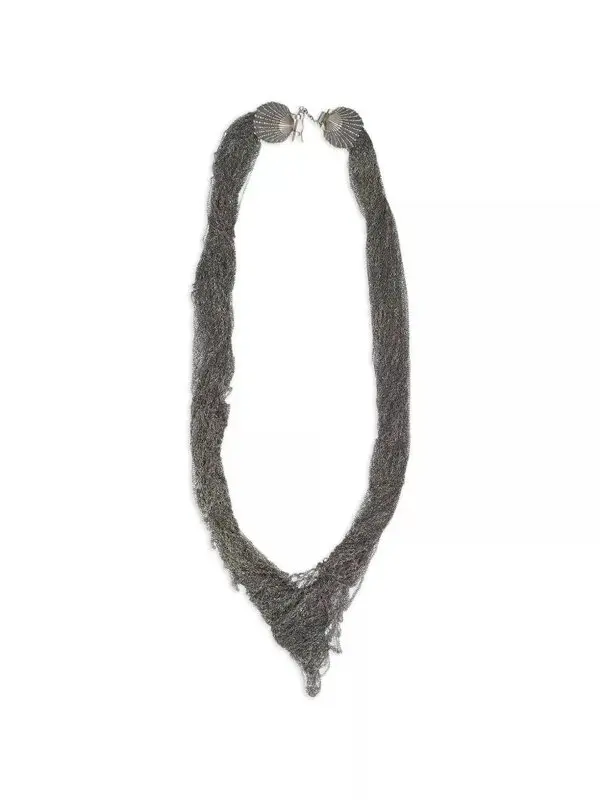 Vintage Shell Detail Necklace - Silver