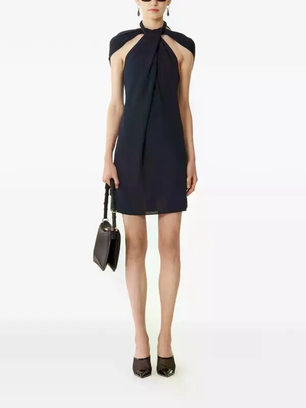 LANVIN Twisted Halterneck Mini Dress