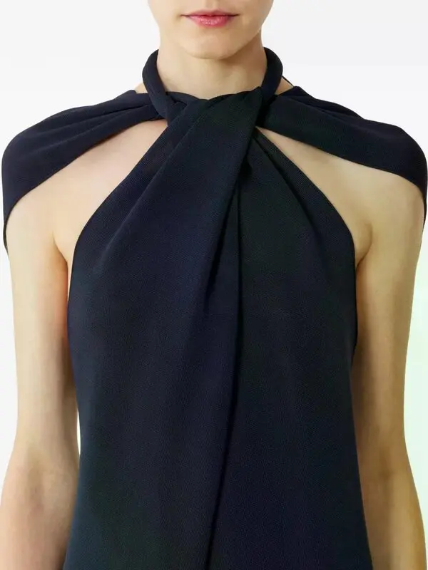 LANVIN Twisted Halterneck Mini Dress