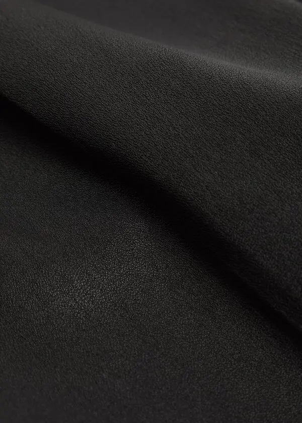 JOSEPH Tafira Leather Flared Trousers - Black