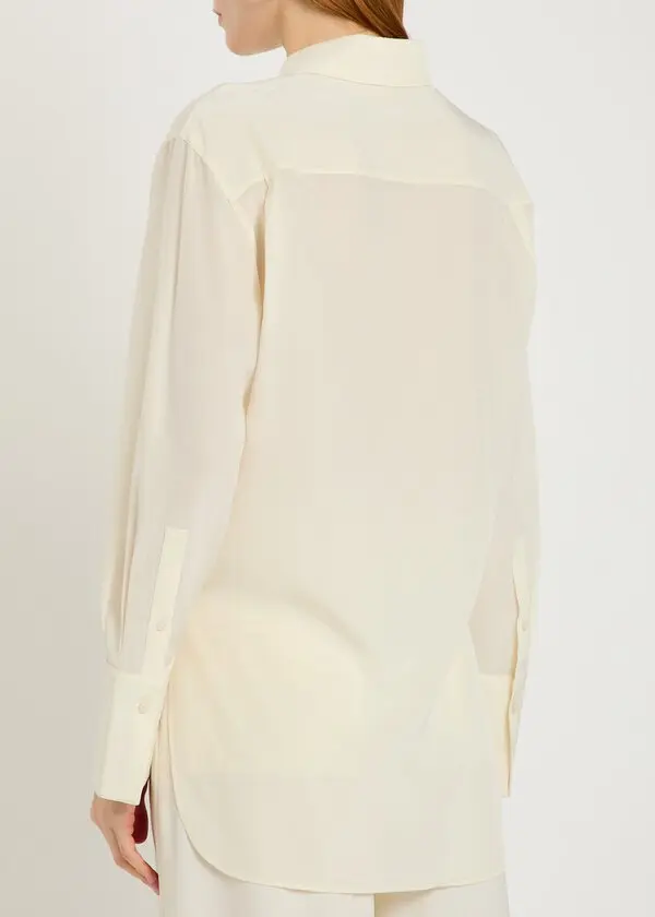 JOSEPH Joe Silk-crepe Shirt - Ivory