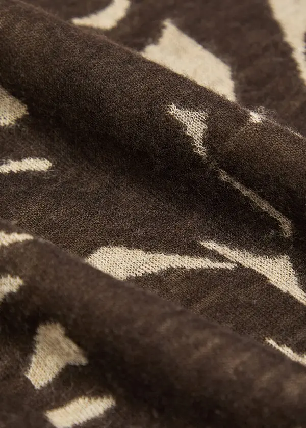 JOSEPH Villa Patterned Cashmere Top