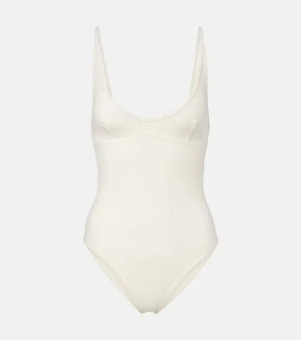 TOTEME Scoop Neck One Piece Swimsuit - Yellow