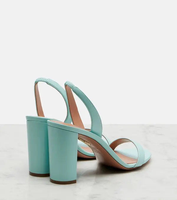 AQUAZZURA Leather Slingback Sandals