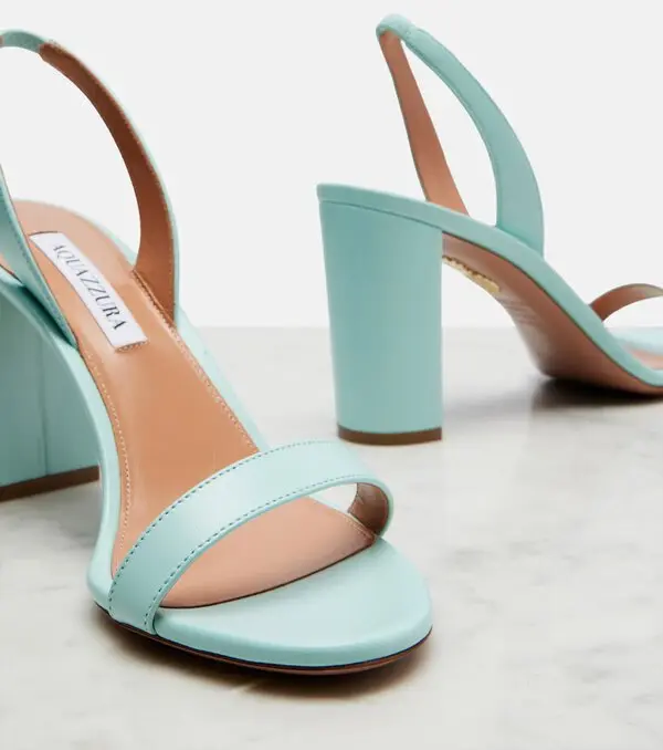 AQUAZZURA Leather Slingback Sandals