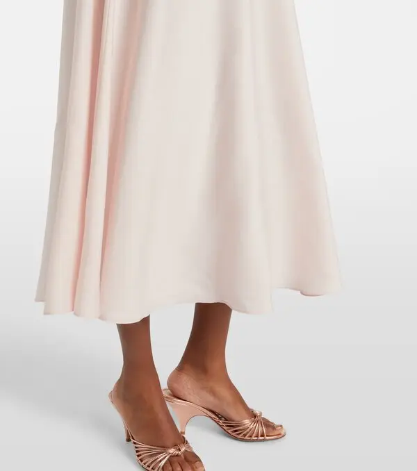 Posse Perla Lace-trimmed Midi Dress