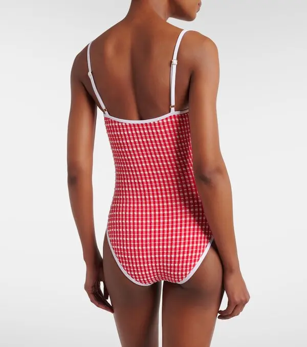 Jade Swim Layla Gingham Swimsuit - Red
