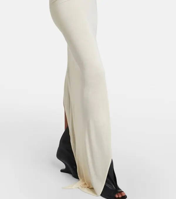 Rick Owens Aaliyah Asymmetric Draped Gown