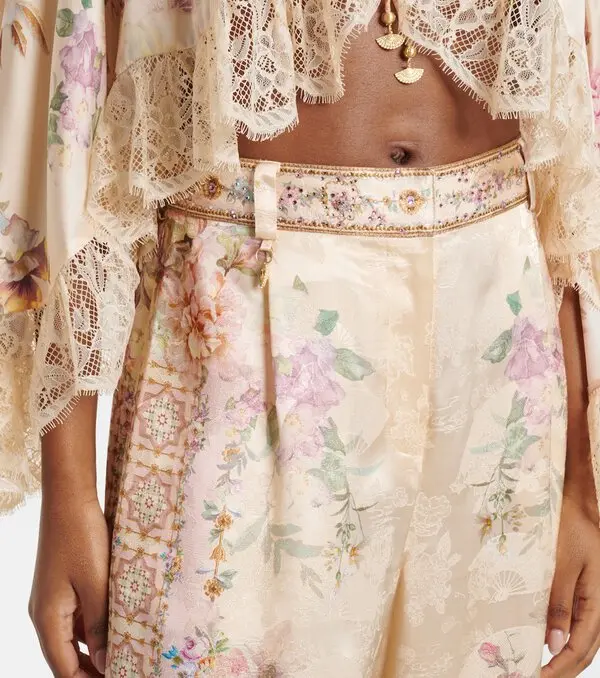Camilla Printed Wide-leg Trousers