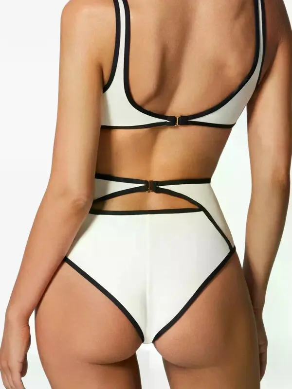 Kiki De Montparnasse Contrast Bikini Top - White