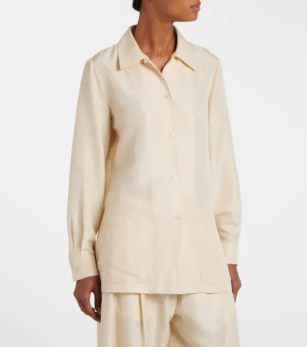 THE ROW Lucetta Silk Shirt - White
