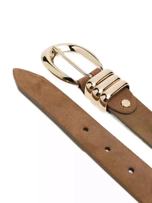 Federica Tosi Suede Belt With Gold-tone Hardware