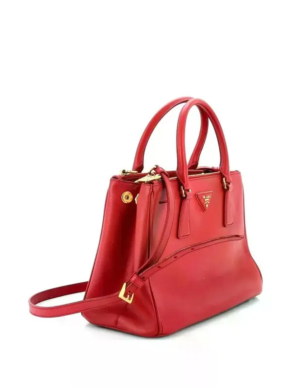 Prada Saffiano Leather Small Tote Bag - Red