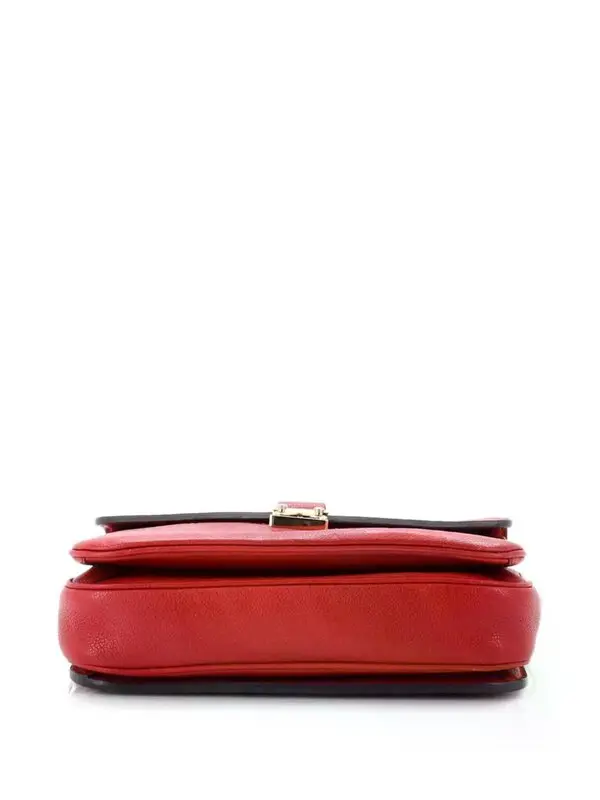 LOUIS VUITTON Monogram Empreinte Leather Pochette Metis Bag - Red