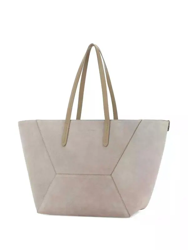 Brunello Cucinelli Panelled Shopper Bag - Neutrals
