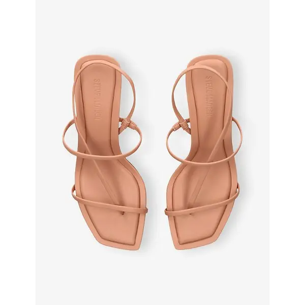 Steve Madden Locke Faux-leather Heeled Sandals - Tan