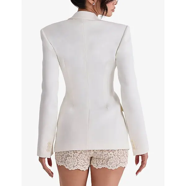 House Of Cb Luella Tailored Stretch-woven Blazer - Ivory