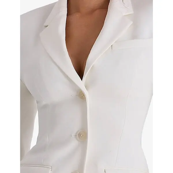 House Of Cb Luella Tailored Stretch-woven Blazer - Ivory