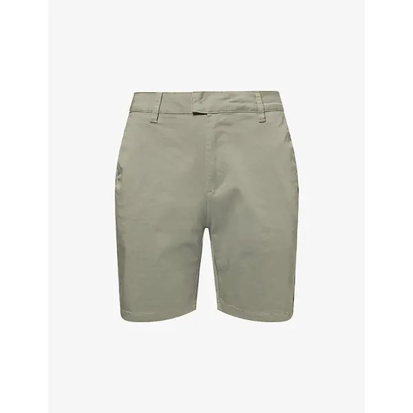 ARNE Tailored Chino Cotton-blend Shorts - Olive