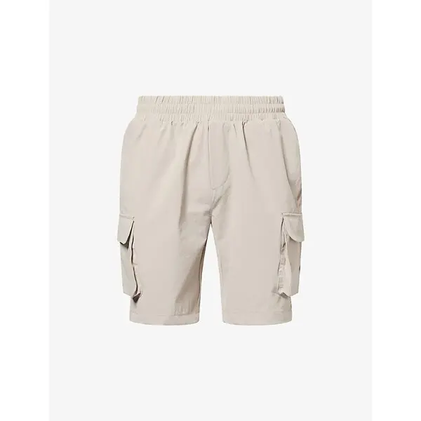 ARNE Stretch-woven Multi-pocket Cargo Shorts - Stone