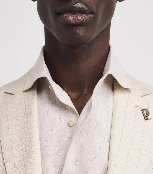 Pal Zileri Linen Jacquard Shirt