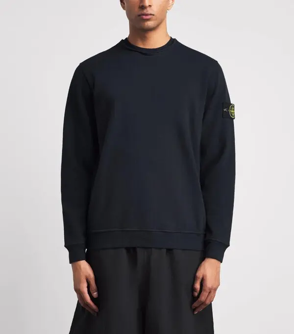 Stone Island Cotton Compass Sweatshirt - Navy