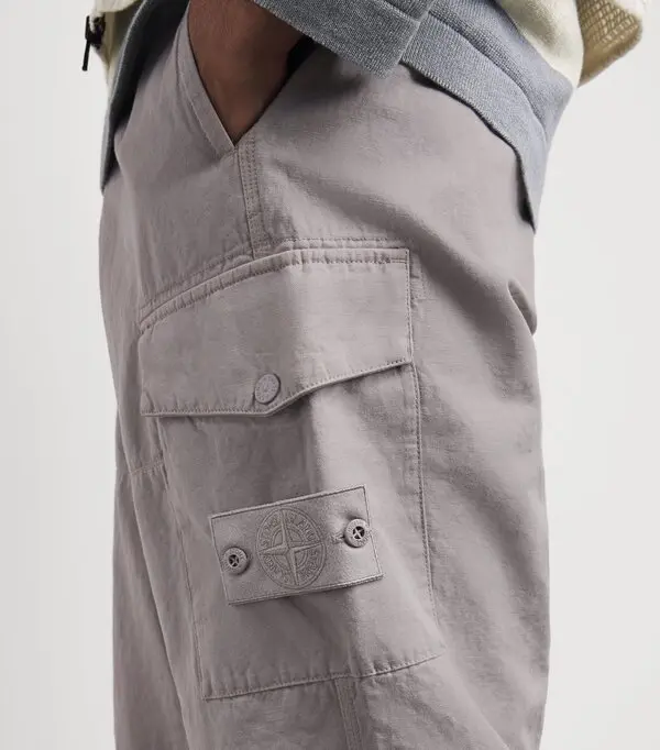 Stone Island Cotton-canvas All-weather Ghost Trousers - Grey
