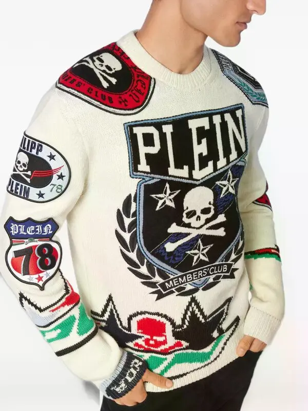 Philipp Plein Embellished Round Neck Sweater
