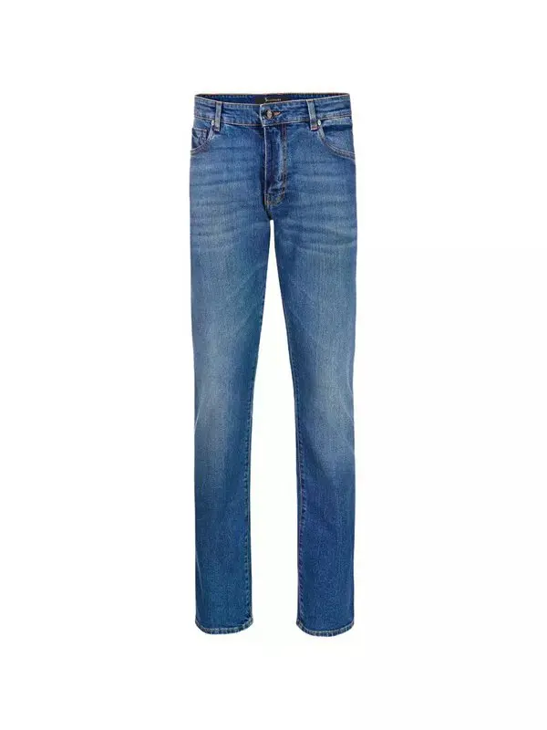 BILLIONAIRE Embroidered Detail Straight Jeans