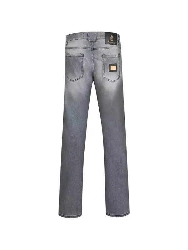 BILLIONAIRE Distressed Straight-cut Jeans
