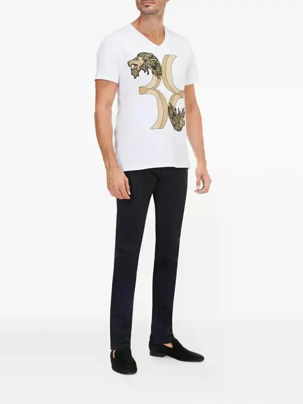 BILLIONAIRE Embroidered Straight-cut Jeans - Blue