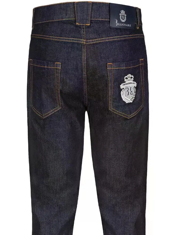 BILLIONAIRE Logo Embroidered Jeans