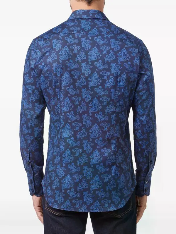 BILLIONAIRE Paisley-print Shirt - Blue