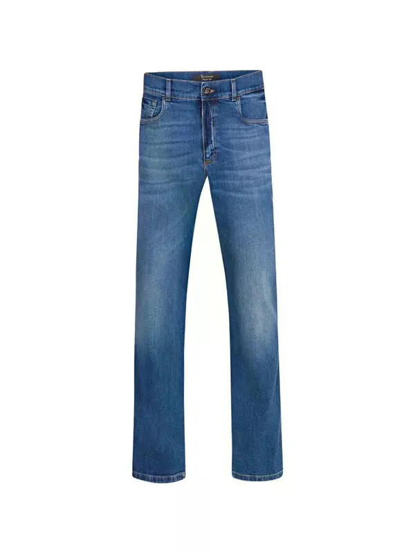 BILLIONAIRE Embroidered Logo Five-pocket Jeans - Blue