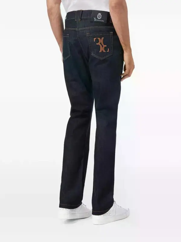 BILLIONAIRE Logo Detail Regular Fit Jeans
